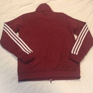 adidas | Jackets & Coats | Nwot Adidas Maroon Red Track Suit Jacket Xs ...